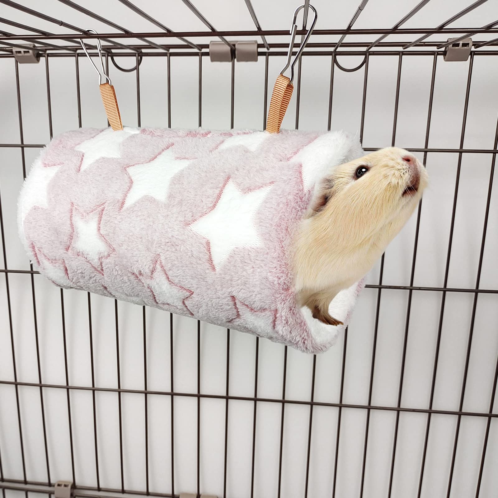 AZVNMT Mouse cage Accessory, Hanging Climbing Tunnel, Hamster, Guinea Pig, Ferret, Squirrel, Warm Winter Hiding Place, Hammock Plush Toy