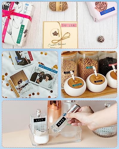 Memoqueen Embossing Label Maker Machine with 3 Tapes，Portable 3D Embosser, Handheld Mini Embossed Label Printer with 3 Label Maker Tape for Small Business Office Home and DIY Crafting-E975 Blue