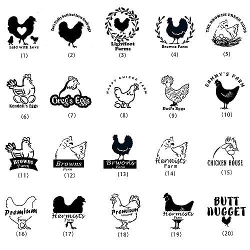 PrudoPex Egg Stamp for Fresh Eggs, Custom Egg Stamp, Customizable Farm Fresh Egg Stamp, Personalized Chicken Egg Satmp for Farm and Kitchen Creations (1)