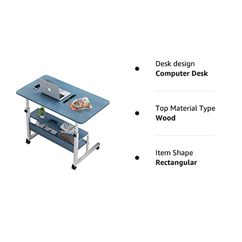 NC Mobile Desk Three-Layer Storage Desk Reading and Learning Office Computer Desk, 80×40