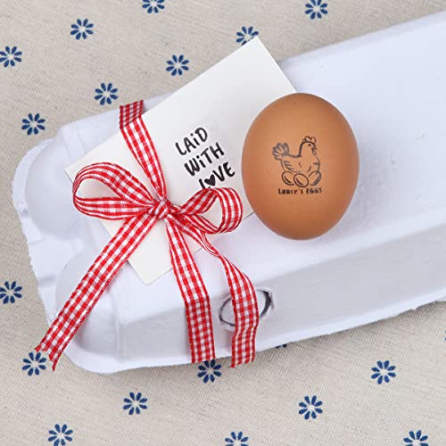 PrudoPex Egg Stamp for Fresh Eggs, Custom Egg Stamp, Customizable Farm Fresh Egg Stamp, Personalized Chicken Egg Satmp for Farm and Kitchen Creations (1)
