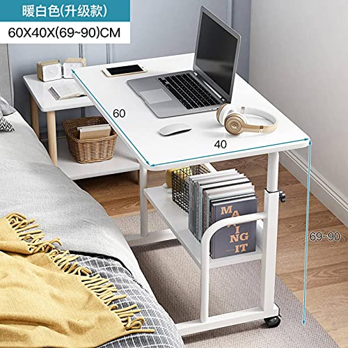 NC Mobile Desk Three-Layer Storage Desk Reading and Learning Office Computer Desk, 80×40