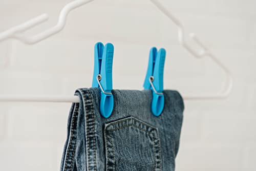 Greenleaf Super Tough Clothespins. Heavy Duty and Durable. Great for Hanging up Laundry, or Multipurpose Around The House. (Blue) Set of 24