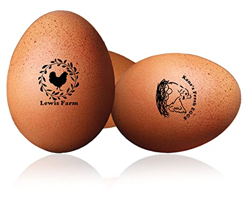 PrudoPex Egg Stamp for Fresh Eggs, Custom Egg Stamp, Customizable Farm Fresh Egg Stamp, Personalized Chicken Egg Satmp for Farm and Kitchen Creations (1)