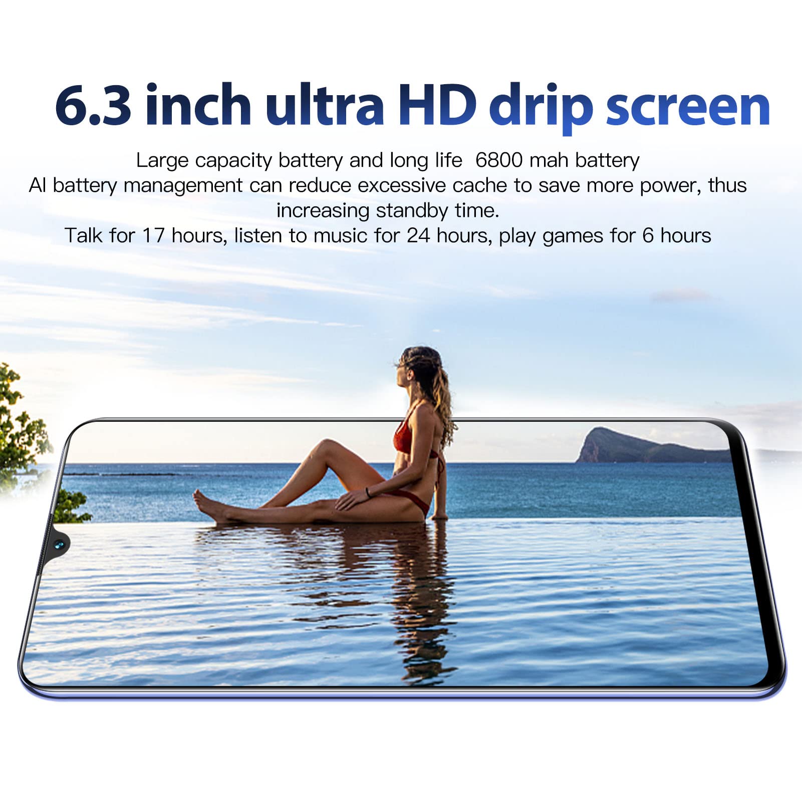 S22 Ultra 5G 6.3in Smartphone, 4GB 64GB MTK6889 10 Core Cell Phone with 8MP 16MP Camera, Unlocked Android Cell Phone for Android 12 100?240V Rose GoldX[US]