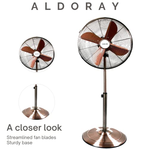 AldoRay Vintage 16 Inches Pedestal Fan (Copper)