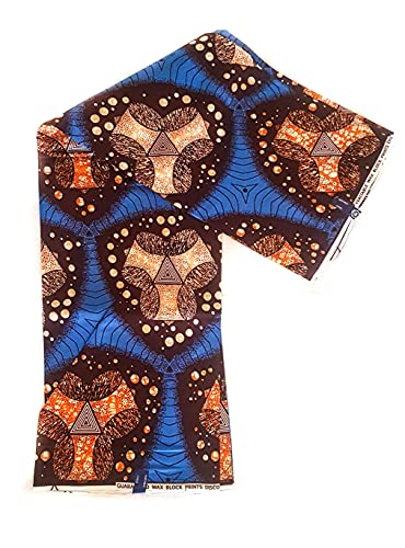 Pyramid Star African Print Fabric - Cotton (6yards)