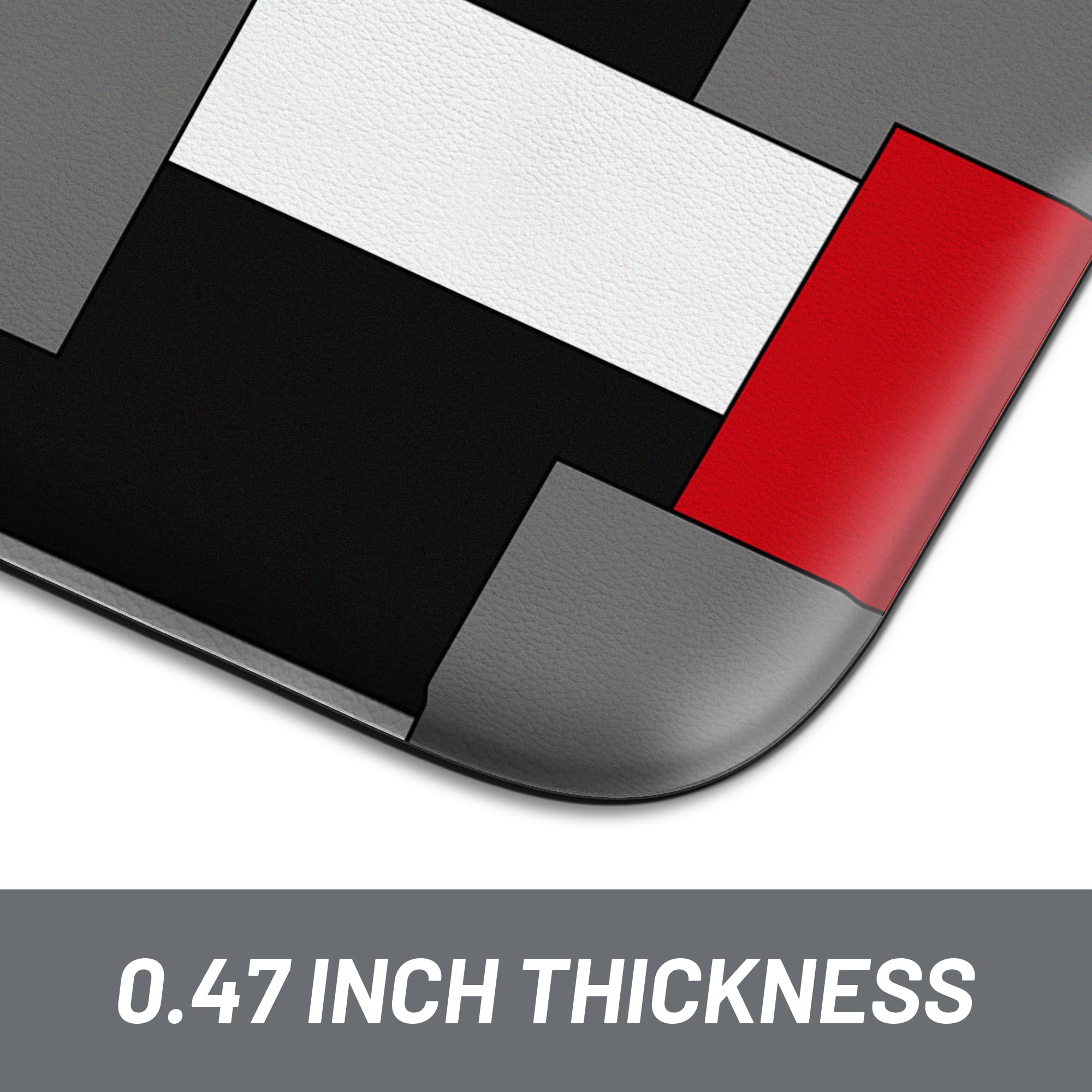 FYATHM Black Red Grey White Kitchen Rug Anti-Fatigue Kitchen Mat for Floor Abstract Art Geometric Waterproof Non-Slip Kitchen Mat and Rug PVC Kitchen Floor Rug Mat for Home Sink Laundry