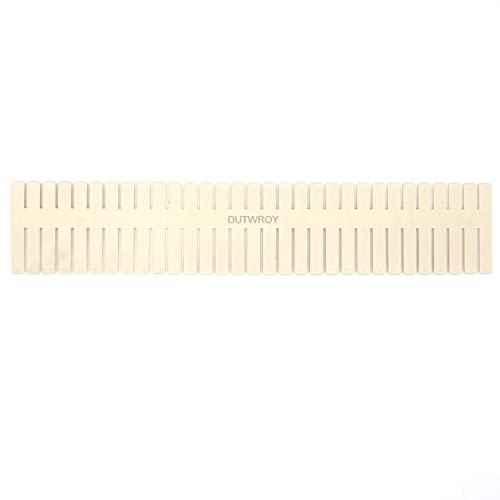 DUTWROY 24Pcs Adjustable Drawer Dividers 14.5Inch Plastic Storage Drawers Divider White DIY Grid Drawer Organizer Dividers for Socks Underwear Makeup Clothes