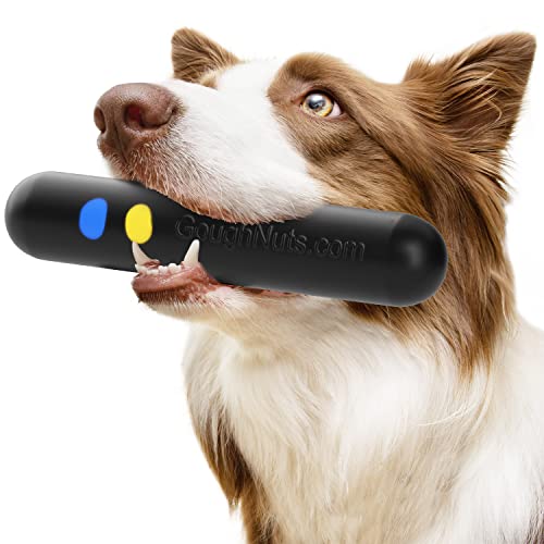 Goughnuts â Dog Toys for Aggressive Chewers | Virtually Indestructible Dog Toys for Breeds Such as Pit Bulls and German Shepherds | Heavy Duty Rubber Stick Toy | Large