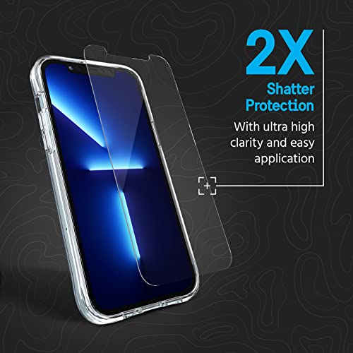 Pelican iPhone 13 Pro Case with Screen Protector [Compatible With MagSafe] [10FT MIL-Grade Drop Protection] Shockproof Phone Cover for iPhone 13 Pro with 9H Tempered Glass, Anti-Yellowing - Clear