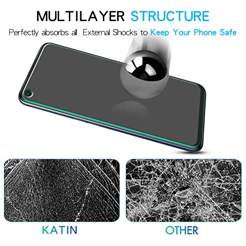 KATIN [2-Pack] Tempered Glass For OnePlus Nord N200 5G Screen Protector Anti Scratch, Bubble Free, 9H Hardness, Easy to Install, Case Friendly, Opened Camera Hole