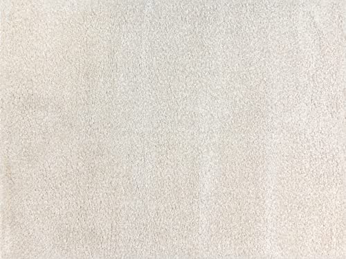 Gertmenian Air Shag Fresh Collection , Classic Plush Microfiber Shag Rug , Bedroom Nursery Living Room Dining Room Dorm Room , 8x10 Ft Large, Solid, Ivory White, 18582