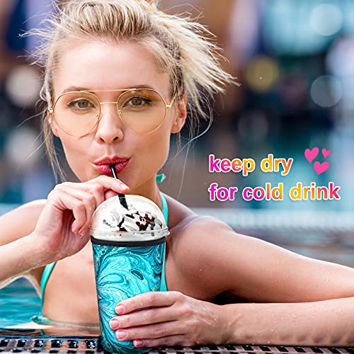 4 Pieces Marble Coffee Cup Sleeves Slim Can Cooler Reusable NeopreneĀ Insulated Cup Sleeves Cup Cover Holders Water Bottles Cup Sleeves Non-Slip Drink Sleeves for Camping 30-32 oz Cold Hot Beverages