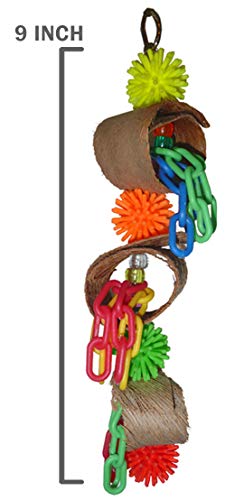 Fetch-It Pets 2 Pack Bird/Parrot Block Party & Fiesta Foraging Toys Suitable for Small Parrots, Parakeets, Cockatiel, Conures, Finches, Budgie, Macaws, Parrots, Love Birds
