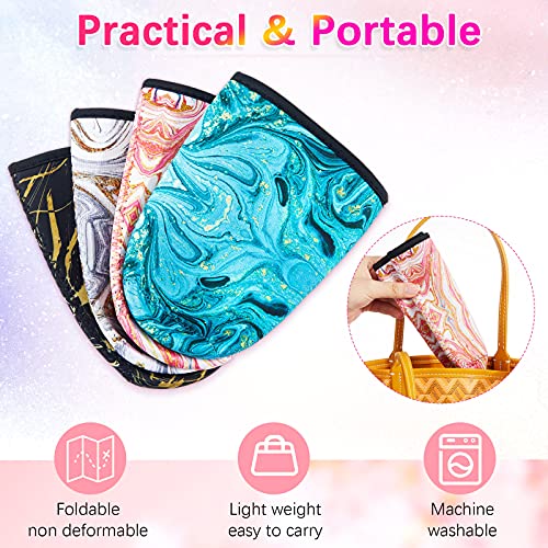 4 Pieces Marble Coffee Cup Sleeves Slim Can Cooler Reusable NeopreneĀ Insulated Cup Sleeves Cup Cover Holders Water Bottles Cup Sleeves Non-Slip Drink Sleeves for Camping 30-32 oz Cold Hot Beverages