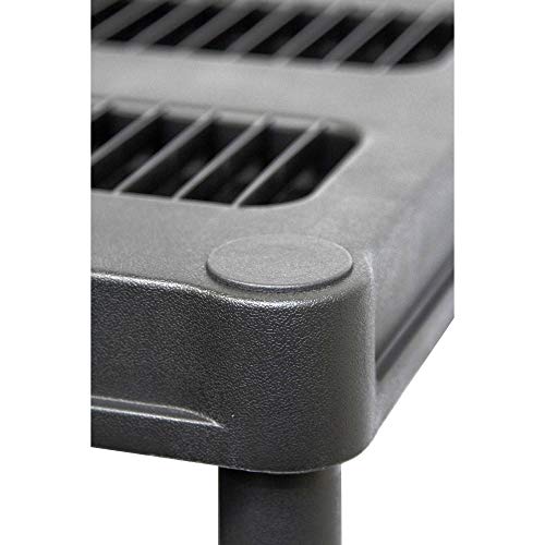 Astede Muscle Rack 36inw X 24ind X 56inh 4-shelf Resin Shelving Unit, Multi-use Storage Shelving Unit For Home Office Garage, Living Room, 600 Lb Capacity, Black