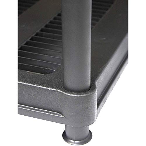 Astede Muscle Rack 36inw X 24ind X 56inh 4-shelf Resin Shelving Unit, Multi-use Storage Shelving Unit For Home Office Garage, Living Room, 600 Lb Capacity, Black