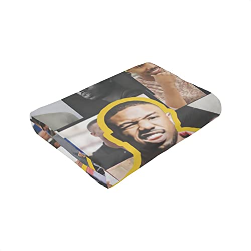 Michael B. Jordan Eric Stevens Soft and Comfortable Warm Fleece Blanket for Sofa,Office Bed car Camp Couch Cozy Plush Throw Blankets Beach Blankets (50"x40")