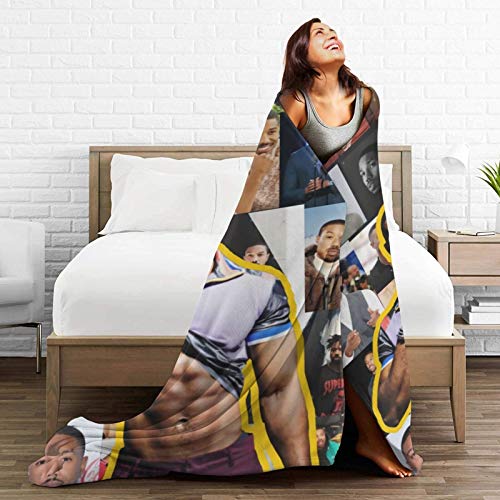Michael B. Jordan Eric Stevens Soft and Comfortable Warm Fleece Blanket for Sofa,Office Bed car Camp Couch Cozy Plush Throw Blankets Beach Blankets (50"x40")