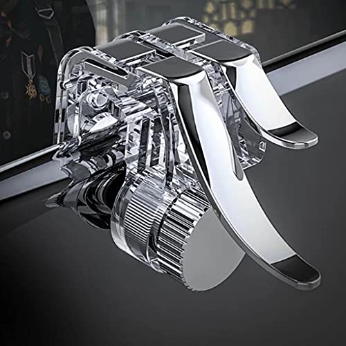 Kingjinglo 1 Pairs Metal Transparent Mobile Trigger Mobile Game Controller Sensitive Sho-ot and Aim Trigger Mobile Joysticks Phone Triggers