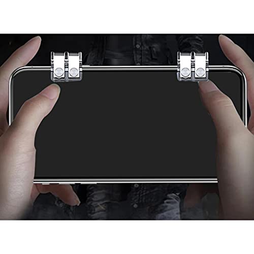 Kingjinglo 1 Pairs Metal Transparent Mobile Trigger Mobile Game Controller Sensitive Sho-ot and Aim Trigger Mobile Joysticks Phone Triggers