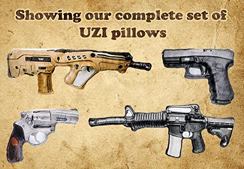 Caliber Gourmet Hug Soft Tactical Tavor Rifle Cushion Pillow, Cotton, Plush Stuffed, Throw Pillow, Decorative, Loved by Military Personnel, Veterans, Hunters, Gun Lovers