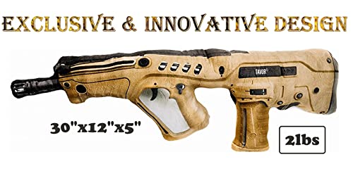 Caliber Gourmet Hug Soft Tactical Tavor Rifle Cushion Pillow, Cotton, Plush Stuffed, Throw Pillow, Decorative, Loved by Military Personnel, Veterans, Hunters, Gun Lovers