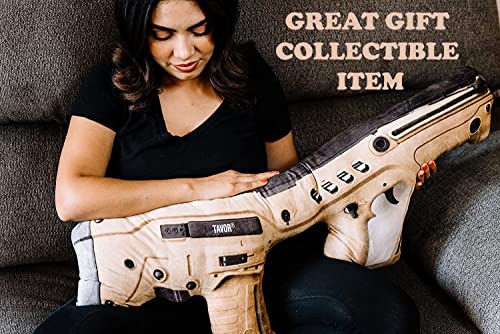 Caliber Gourmet Hug Soft Tactical Tavor Rifle Cushion Pillow, Cotton, Plush Stuffed, Throw Pillow, Decorative, Loved by Military Personnel, Veterans, Hunters, Gun Lovers