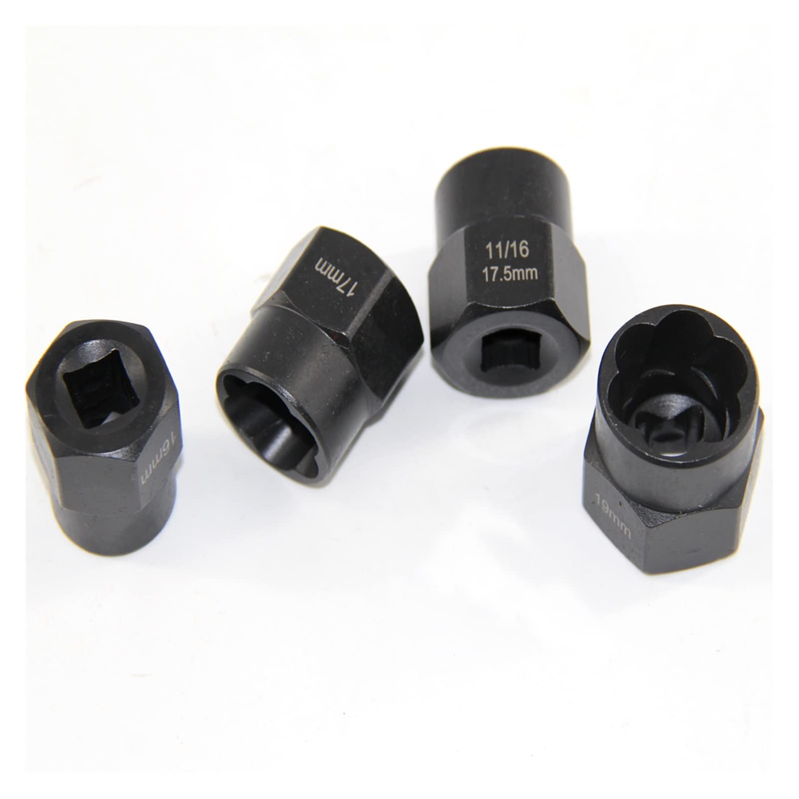 INPETS 13 Pcs 3/8 Inch Drive Twist Socket Set Wheel Lock Nut Remover Bolt Nut Extractor Set 6-19mm