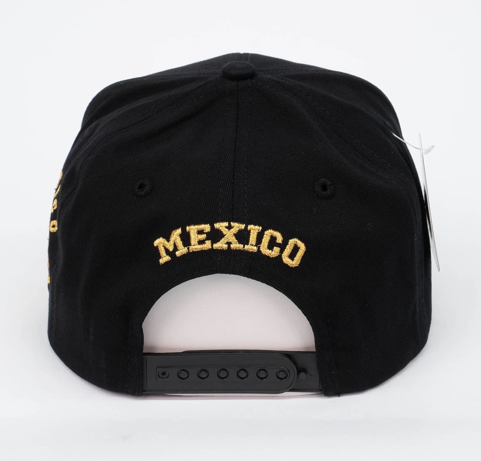 Mexican Hat Mexico State Federal Logo Embroidered Snapback Flat Bill Baseball Cap (Mexico) Black