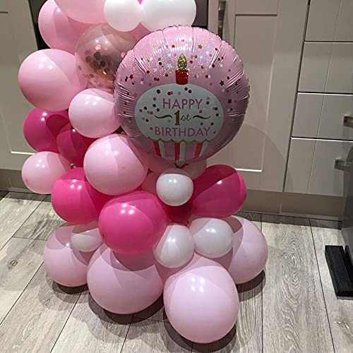 100 PCS 12" Latex Confetti Balloons for Wedding Baby Shower Birthday Decoration (Pink)