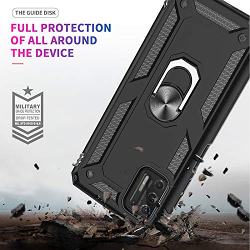 LeYi for Moto G Stylus Case, Moto G Stylus 2021 Case with 2 Tempered Glass Screen Protector, Military Grade Phone Case with Kickstand for Motorola G Stylus 2021 [Not Fit 5G/2020], Black