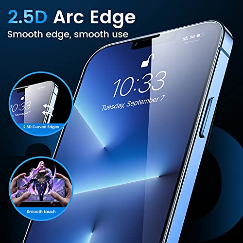 MOHAVE 2 Pack Compatible with iPhone 13 Pro Max & iPhone 14 Plus Screen Protector 6.7'' with Auto Alignment Kit, Diamond Hardness HD Tempered Glass, 10X Military Grade Shatterproof, Case Friendly