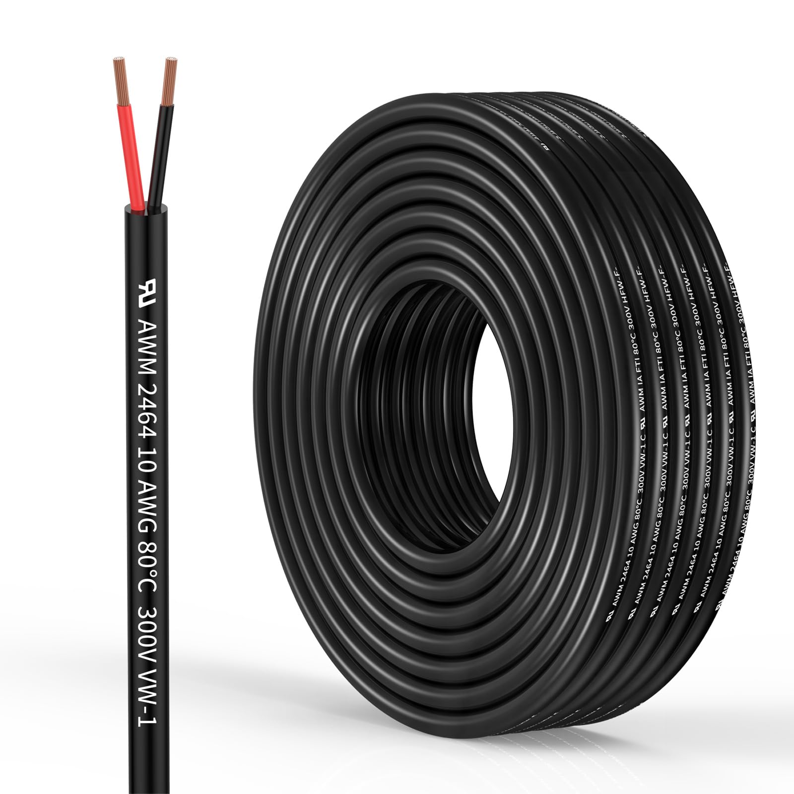16 Gauge 3 Conductor Electrical Wire Oxygen-Free Copper Cable 10FT/3.1M Flexible Low Voltage Cable for LED Strips Lamps Lighting Residential Wiring car Circuit(16/3AWG-10FT)