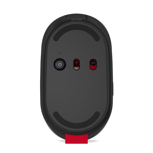 Lenovo Go USB-C Essential Wireless Mouse, 2.4 GHz Nano USB-C Receiver, Adjustable DPI, Rechargeable Battery, Ambidextrous, GY51C21210, Grey