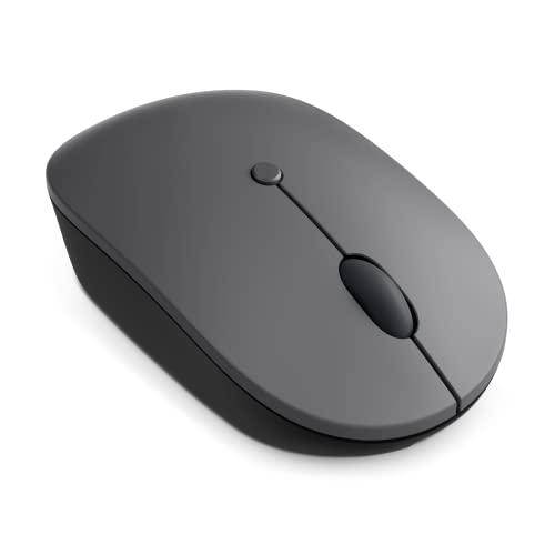 Lenovo Go USB-C Essential Wireless Mouse, 2.4 GHz Nano USB-C Receiver, Adjustable DPI, Rechargeable Battery, Ambidextrous, GY51C21210, Grey