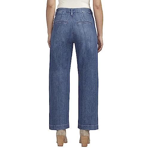 JAG Jeans Women's Sophia High Rise Wide Leg Jeans, Tidal Blue, 16