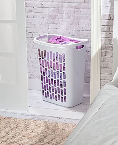 CR-FUSE 2 Pcs Of Mainstays Rectangular Open Laundry Hamper, White (2-Pack)