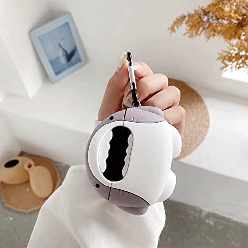 Rertnocnf Creative Cute Kawaii Cartoon Animals Shark Case Compatible with Beats Studio Buds 2021 Fashion Portable Accessories Shockproof Protector for Wireless Noise Cancelling Earbuds (Shark)