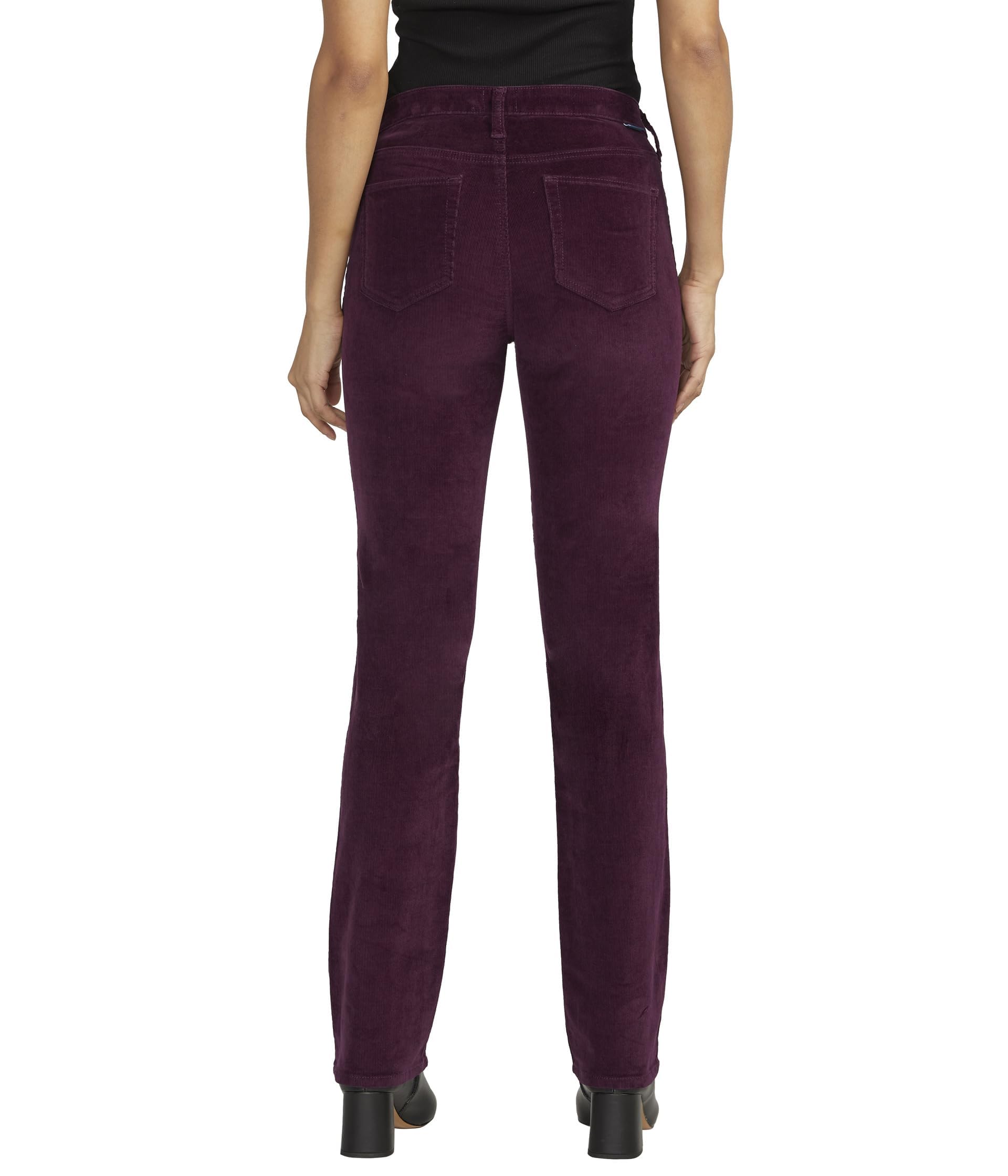 JAG Jeans Petite Ruby Mid-Rise Straight Leg Pants Sangria 10P (29.5" Waist) 30