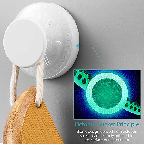 LUXEAR Suction Cup Hooks, Shower Suction Hooks Removable and Reusable Razor Hook for Shower Waterproof Powerful Vacuum Suction Cup Hook Holder for Towel Bathrobe Loofah Hooks for Bathroom & Kitchen