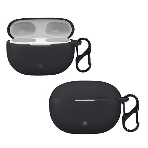 kwmobile Silicone Case Compatible with Beats Studio Buds - Case Protective Cover for Headphones - Black
