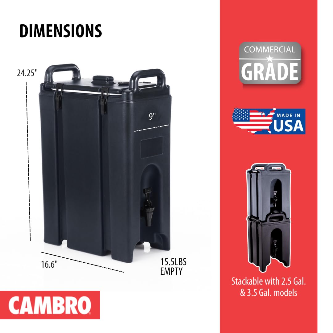 Cambro (500LCD110) 4-3/4 gal Beverage Carrier - Camtainer®, Black