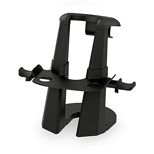 AMVR VR Headset Display Stand and Controllers Holder,Facial Interface Bracket & PU Leather Foam Face Cover Pad Replacement Comfort Set for Valve Index Headset (VR Stand + Face Cover)