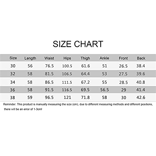 Men's Casual Denim Short Plus Size Casual Loose Fit Short Cargo Jean Pants Hip Hop Work Short Jeans With Pockets (Blue,38)