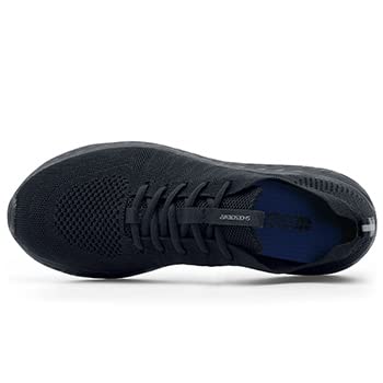 Shoes for Crews Everlight, Women's Non Slip, Breathable, Lace Up, Lightweight Work Shoes, Black, Size 10 Wide