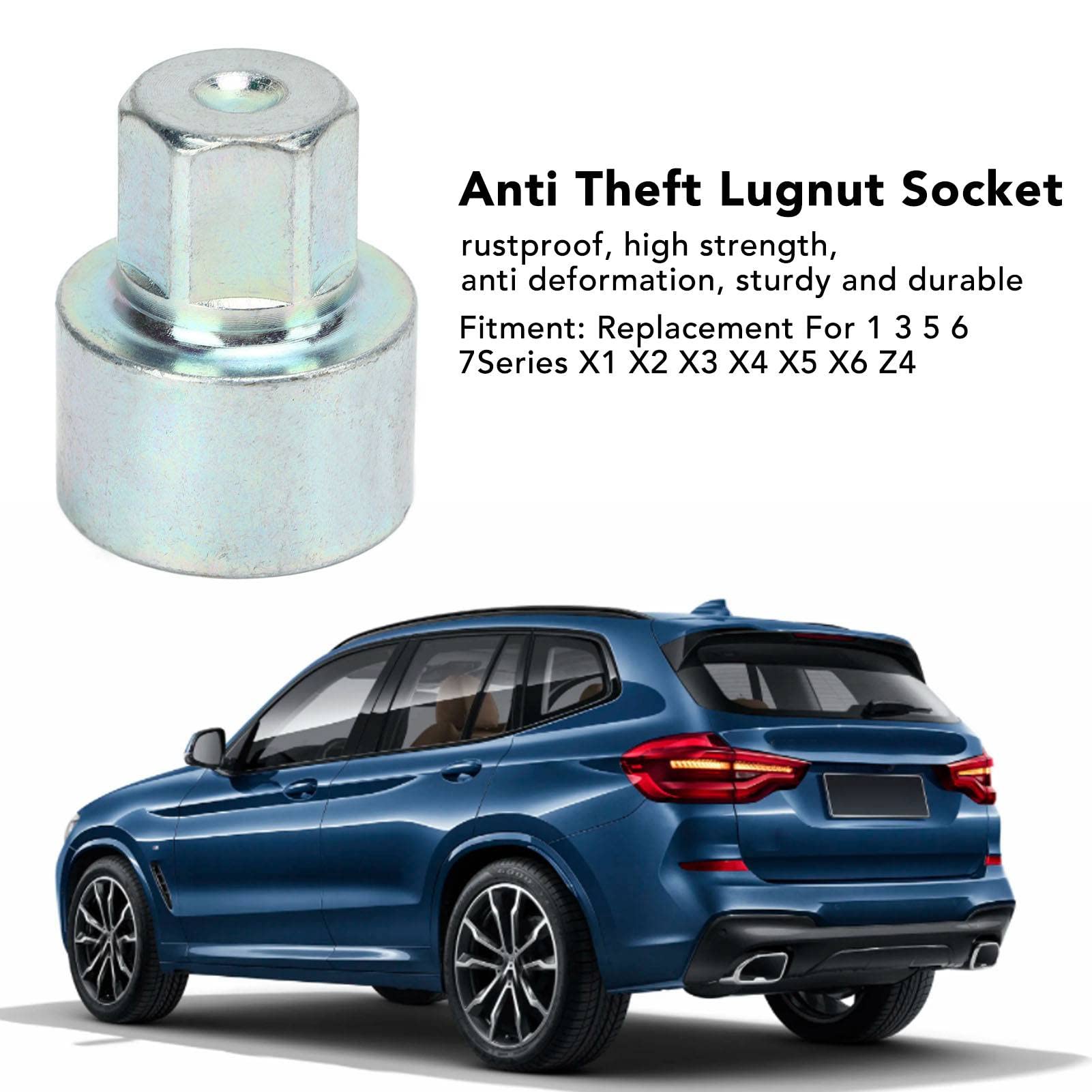automotive wheel locks Wheel Lock Key i Theft Lugnut Socket Replacement for 1 3 5 6 7Series X1 X2 X3 X4 X5 X6 Z4(057 ) (058)
