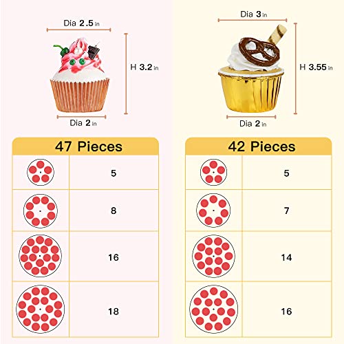 Sibeauty Cupcake Stand 4 Tier Round Acrylic Cupcake Display Stand with LED String Lights Cupcake Holder Stand Dessert Pastry Tower for Wedding Birthday Party