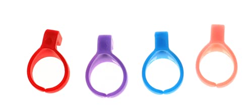 WOIWO 3 PCS Finger Thread Cutter Practical Ring Thread Cutter Ring Knife Sewing Tool Knitting Knife (Random Color )